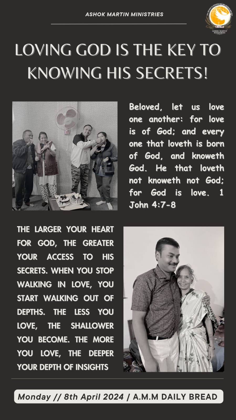Loving God is the key to knowing His secrets! – ASHOK MARTIN MINISTRIES