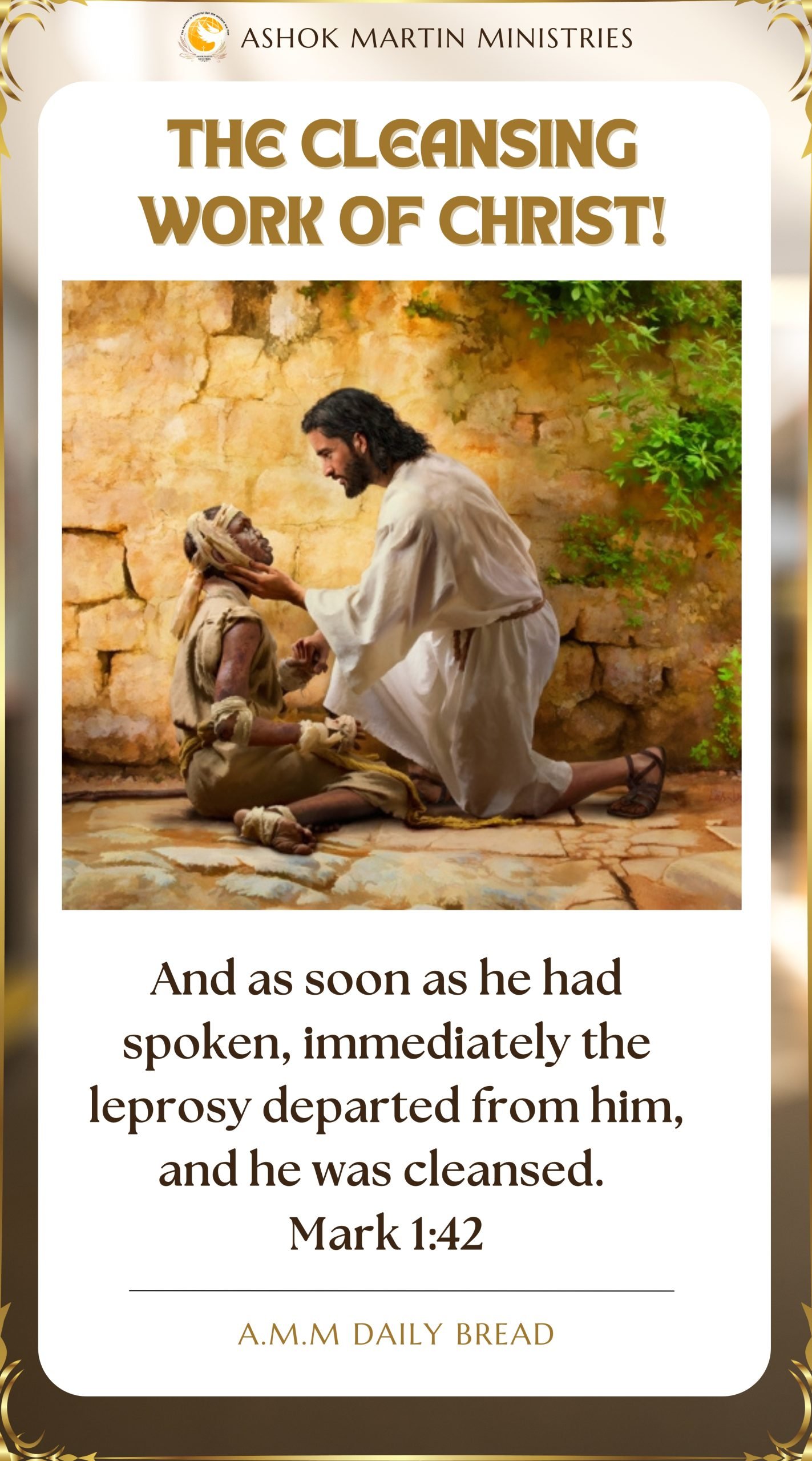 The cleansing work of Christ! – ASHOK MARTIN MINISTRIES